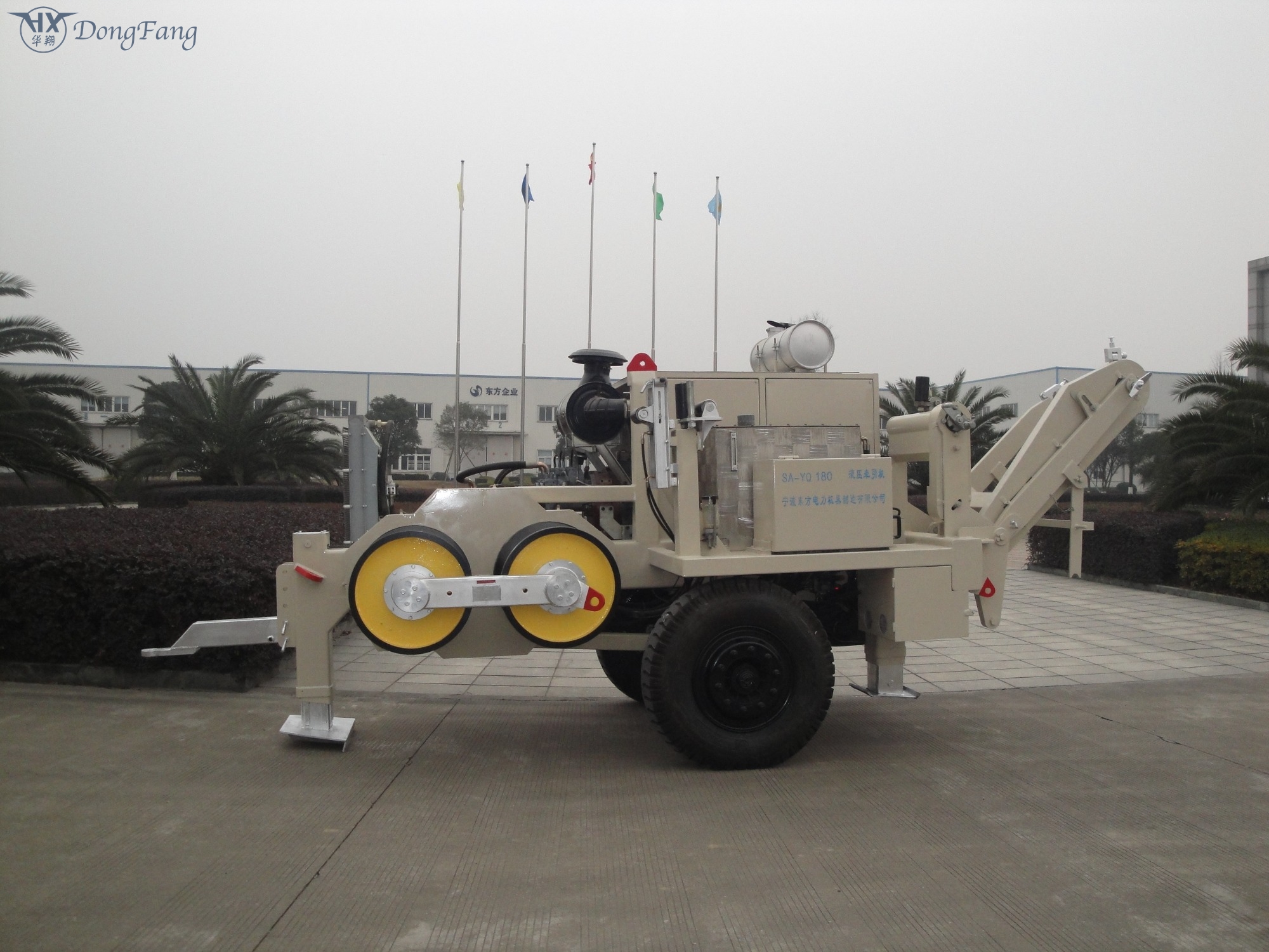 500KV Overhead Transmission Line Stringing Equipment 18 ton pulling ...