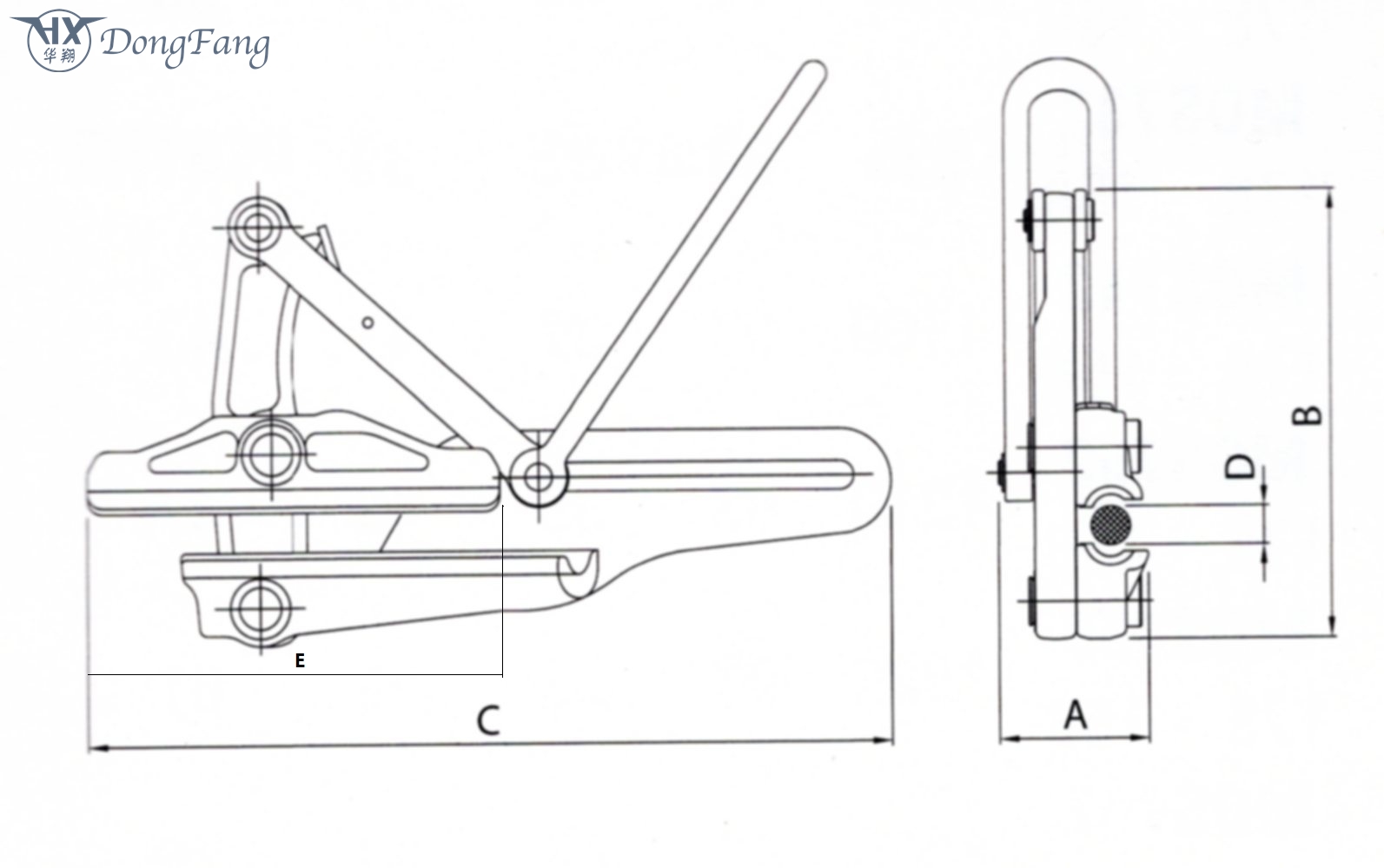 Overhead Transmission Line Stringing Tools Come Along Clamps SKL-50