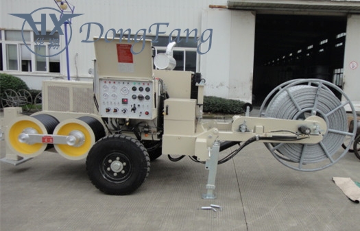 500KV transmission line stringing equipment for pulling four conductors