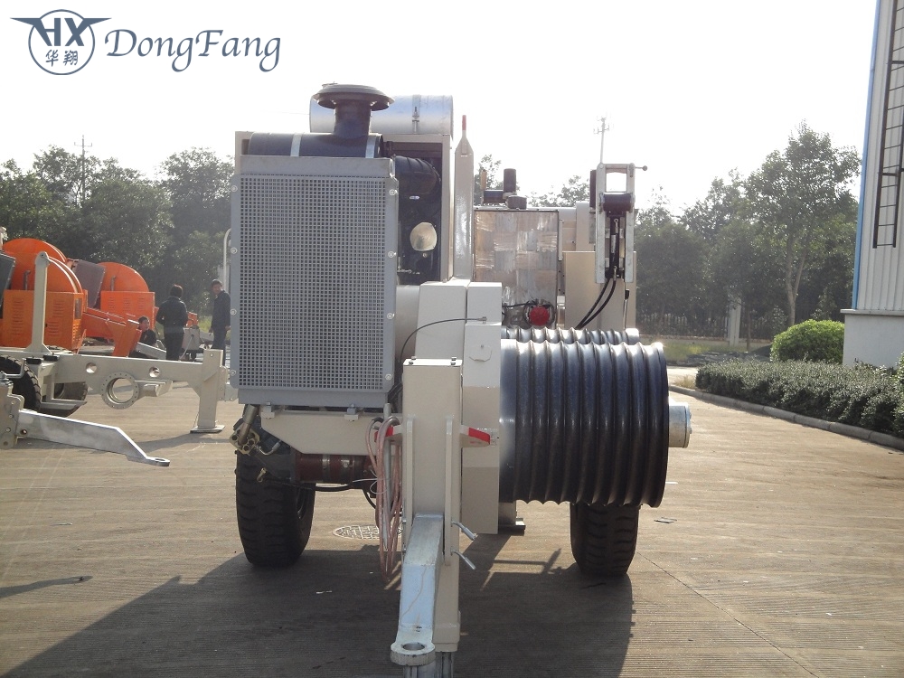 500KV transmission line stringing equipment for pulling four conductors