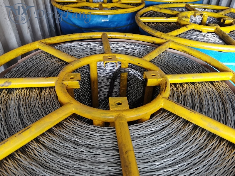Anti twisting braided steel wire rope exported for stringing conductors ...