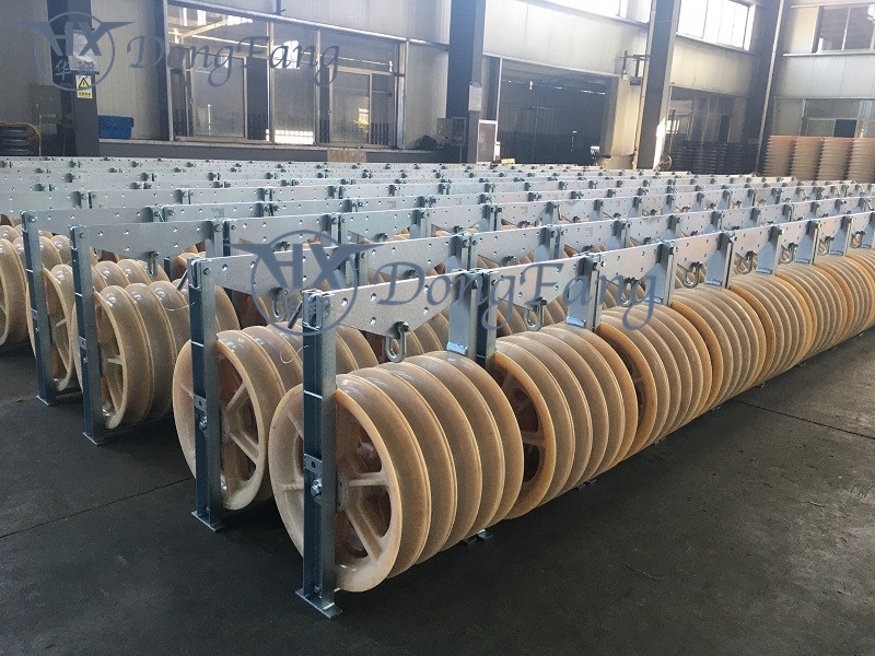 Five Wheels Conductor Pulleys Stringing Blocks